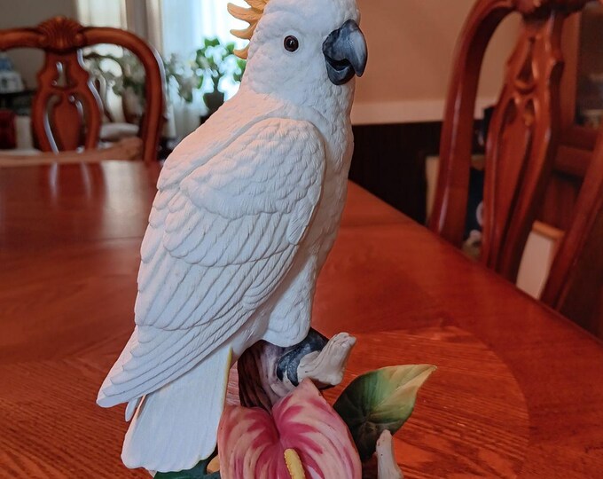 Vintage Cockatoo Figurine by Andrea Sadak on Wood - Etsy