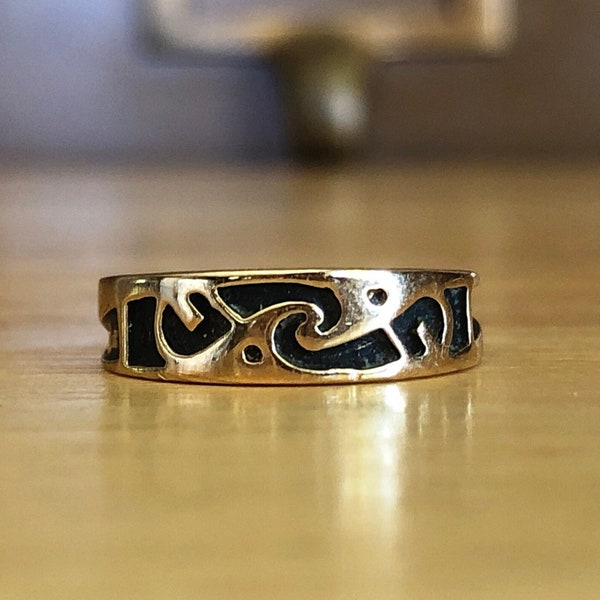 Tribal Wedding Band - Etsy
