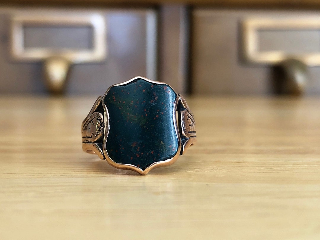 Antique Victorian Bloodstone Ring 14k Gold Georgian Era March ...