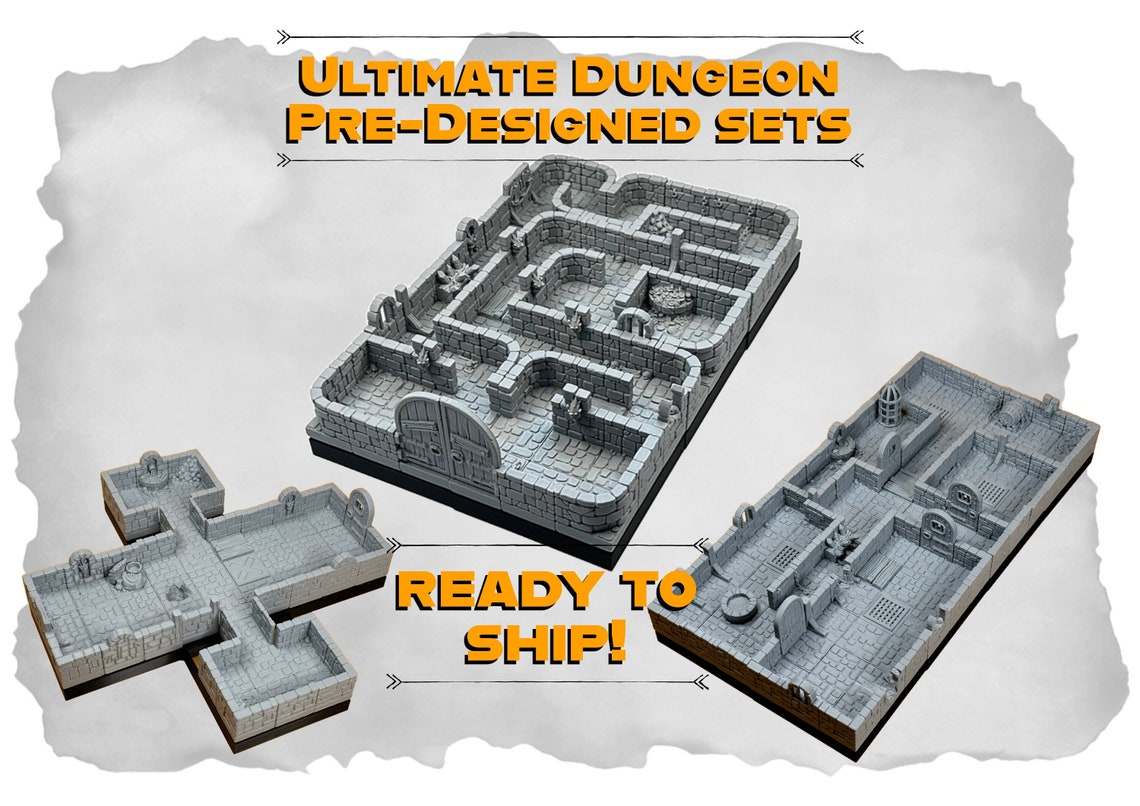 Dungeon Blocks Ultimate Dungeon Tiles - READY TO SHIP - Pre-designed ...