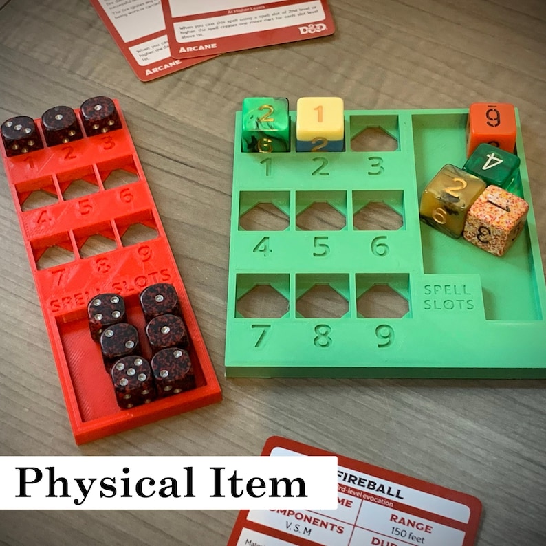 Spell Slot Tracker Physical 3D Print for D&D Spell - Etsy