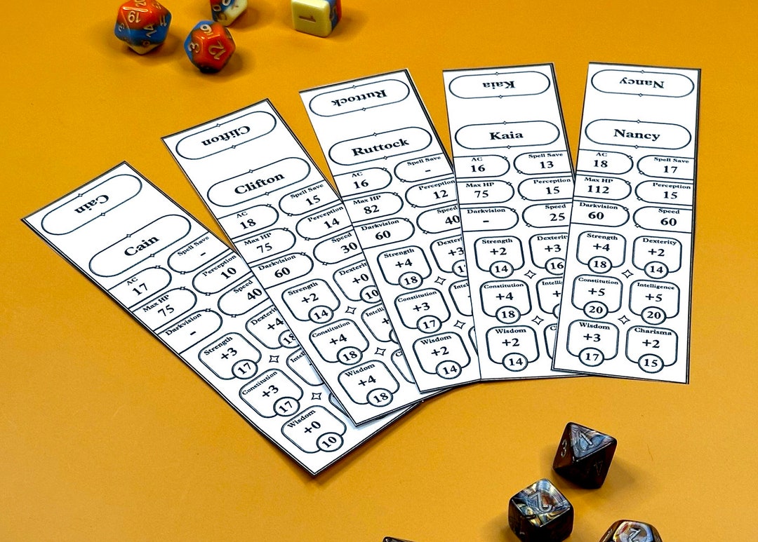 Initiative Tracker for D&D 5e - Form Fillable PDF for Dungeons and Dragons - Digital Download ...