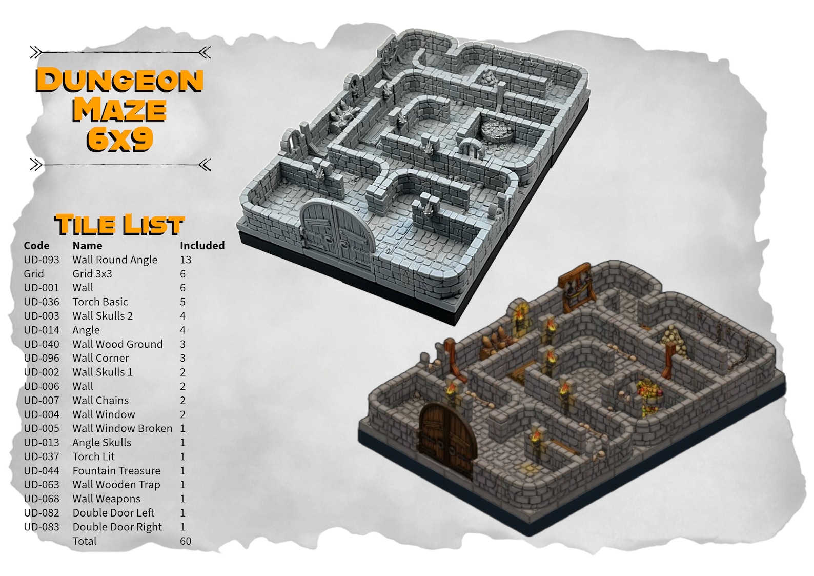 Dungeon Blocks Ultimate Dungeon Tiles - READY TO SHIP - Pre-designed ...