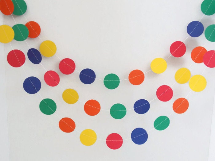 Colorful party garland Primary color kids birthday | Etsy