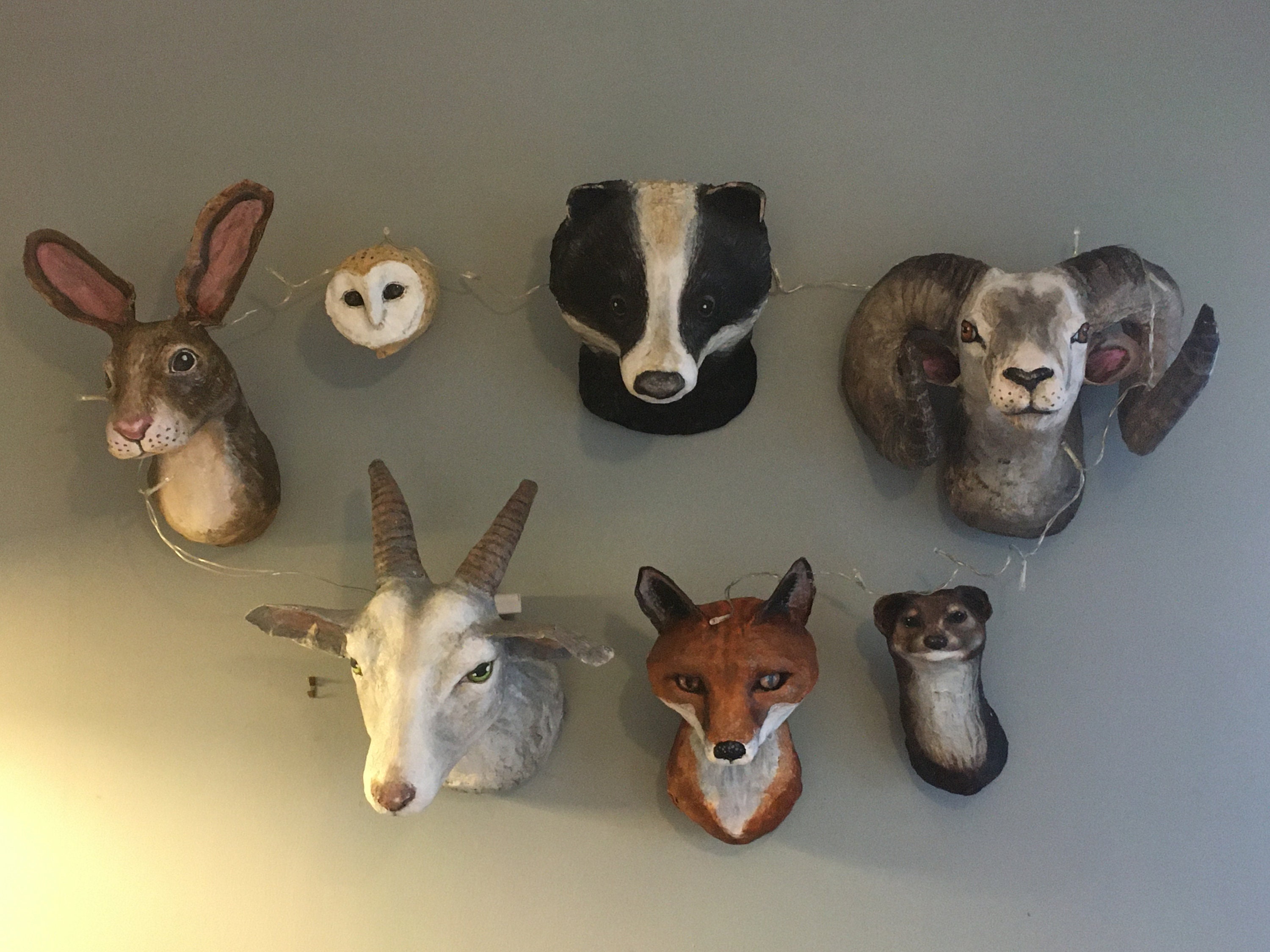 Paper Mache Fox Head - Trophy Style - Etsy UK