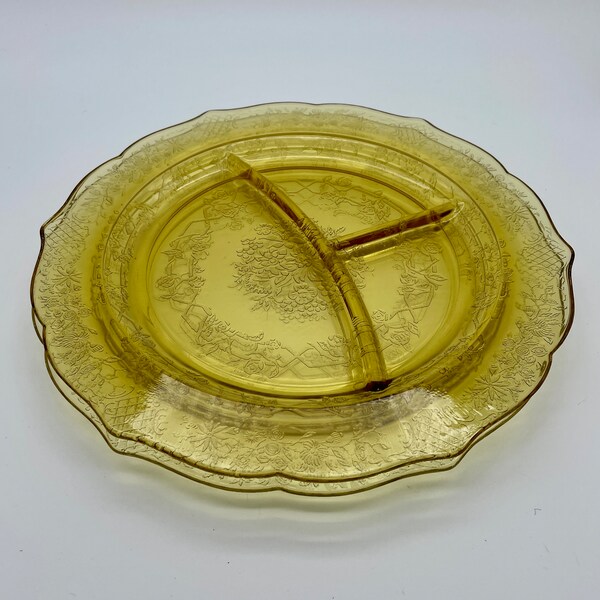 Yellow Glass Plate - Etsy