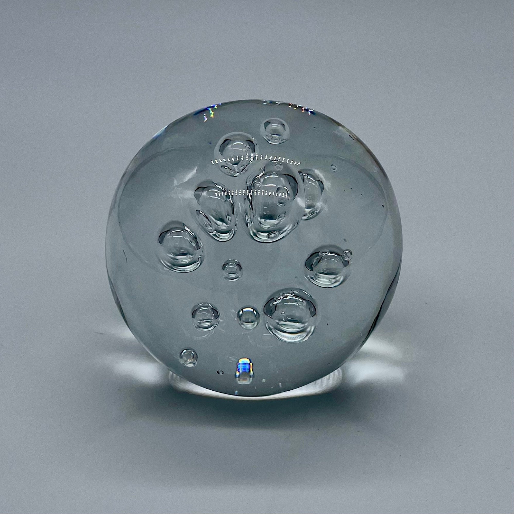 Studio Art Glass ~ Paperweight ~ Large, Controlled Bubbles - Etsy