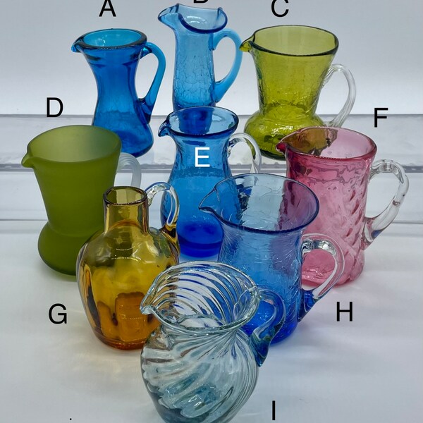 Small Glass Pitcher - Etsy