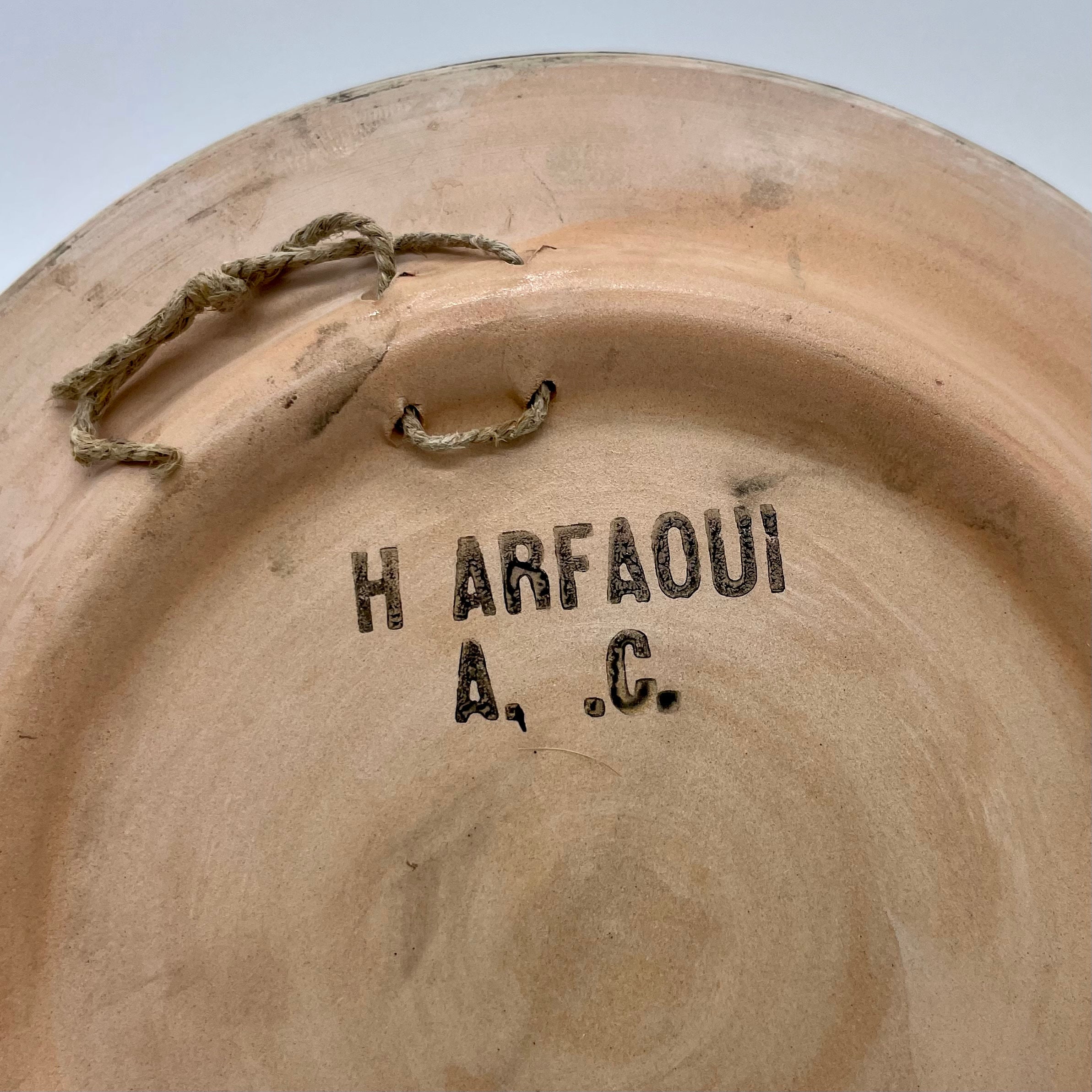 H. Arfaoui A.C. Ceramic Decorative Plate Woman, Water Carrier Tunisia ...