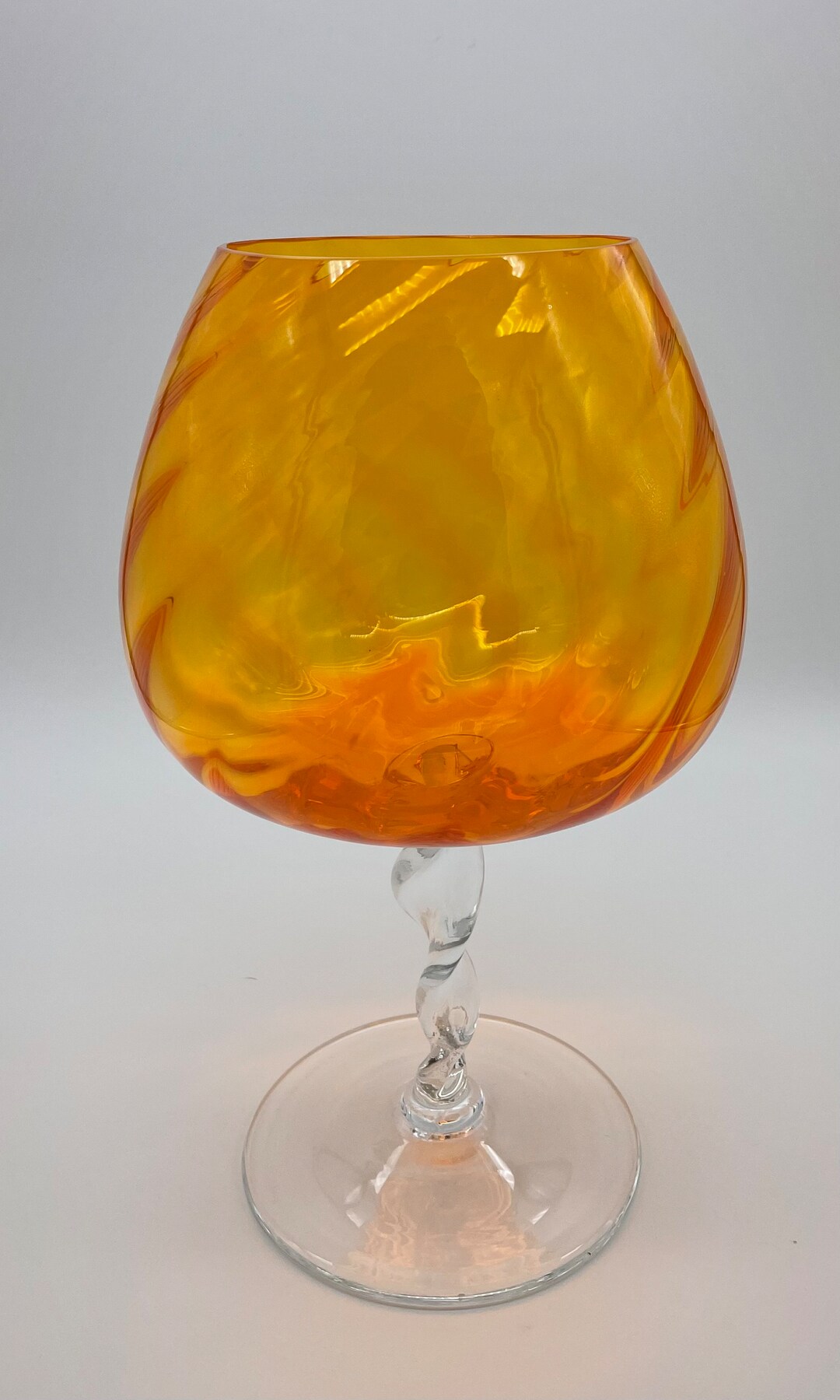 Vintage ~ Empoli ~ Optic Brandy Snifter Vase / Bowl ~ Oversized ...
