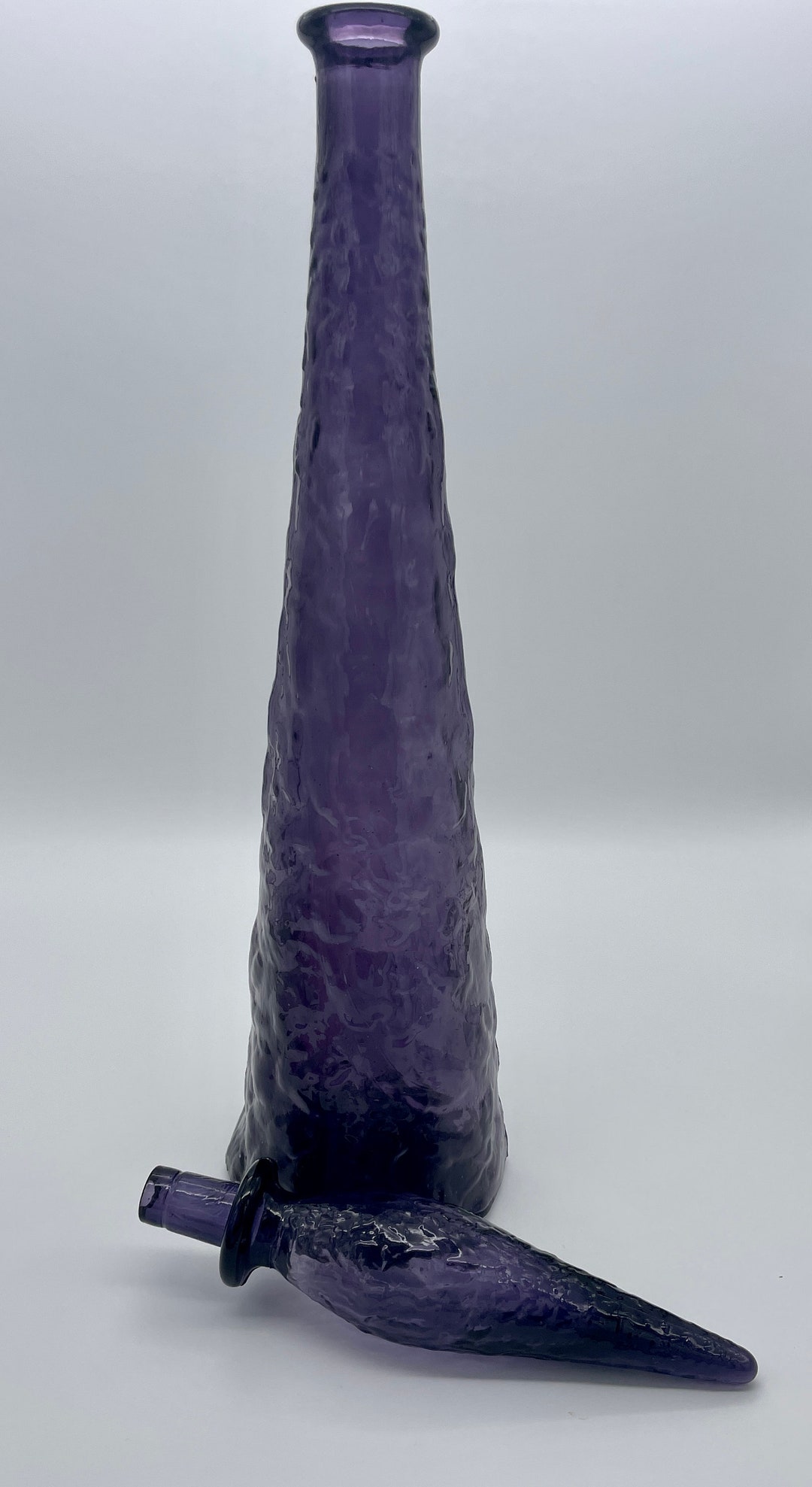 Vintage Empoli Purple Decanter / Genie With Matching Flame Stopper ...