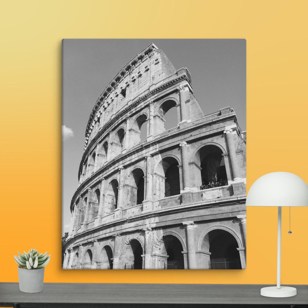Roman Colosseum BW Print - Etsy