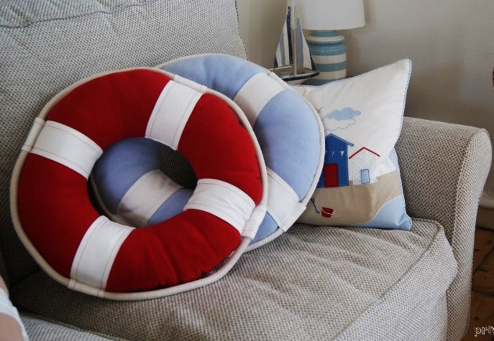 Lifebuoy Pillow Life Ring Pillow Nautical Art Sailor Style - Etsy
