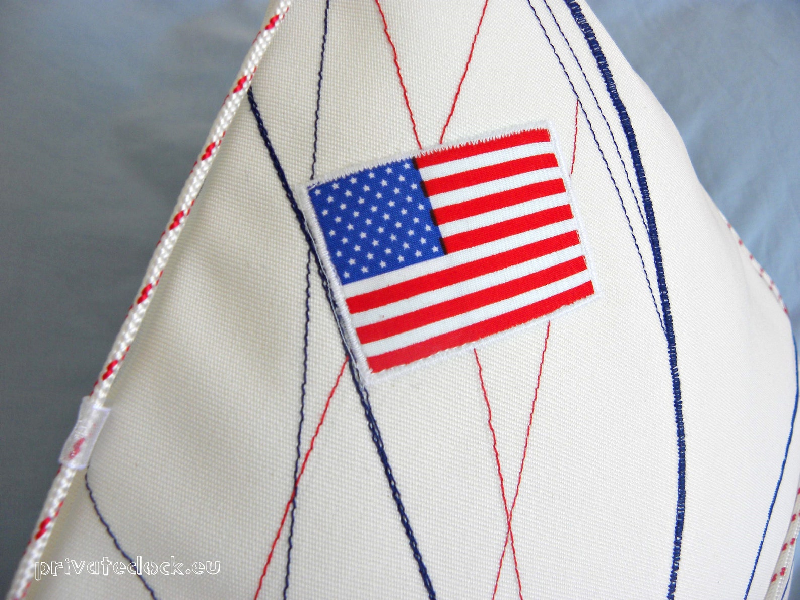 Nautical Pillow American Yacht With Flag. Nautical Art Luxury - Etsy
