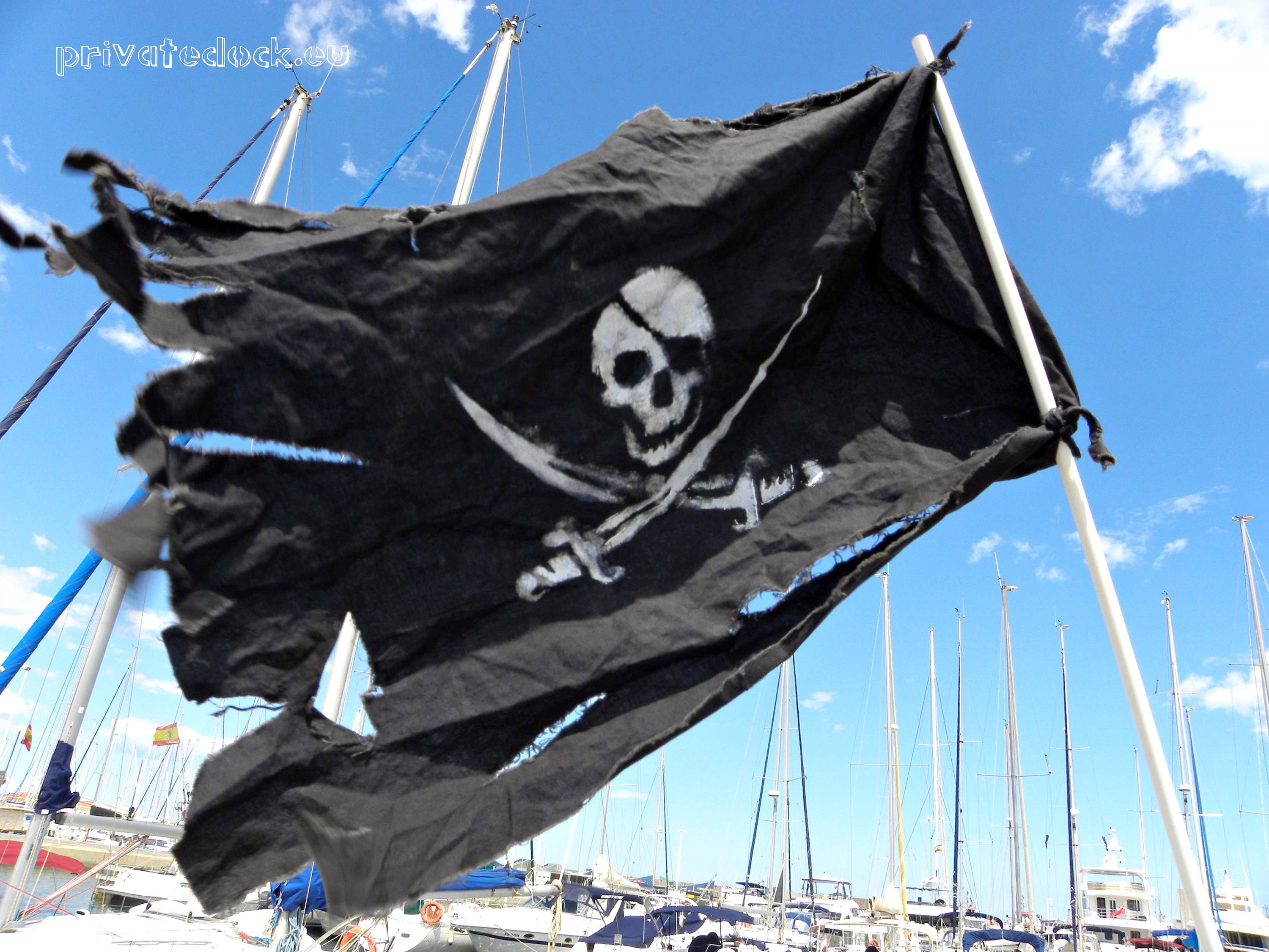 Black Pearl Ship Flag