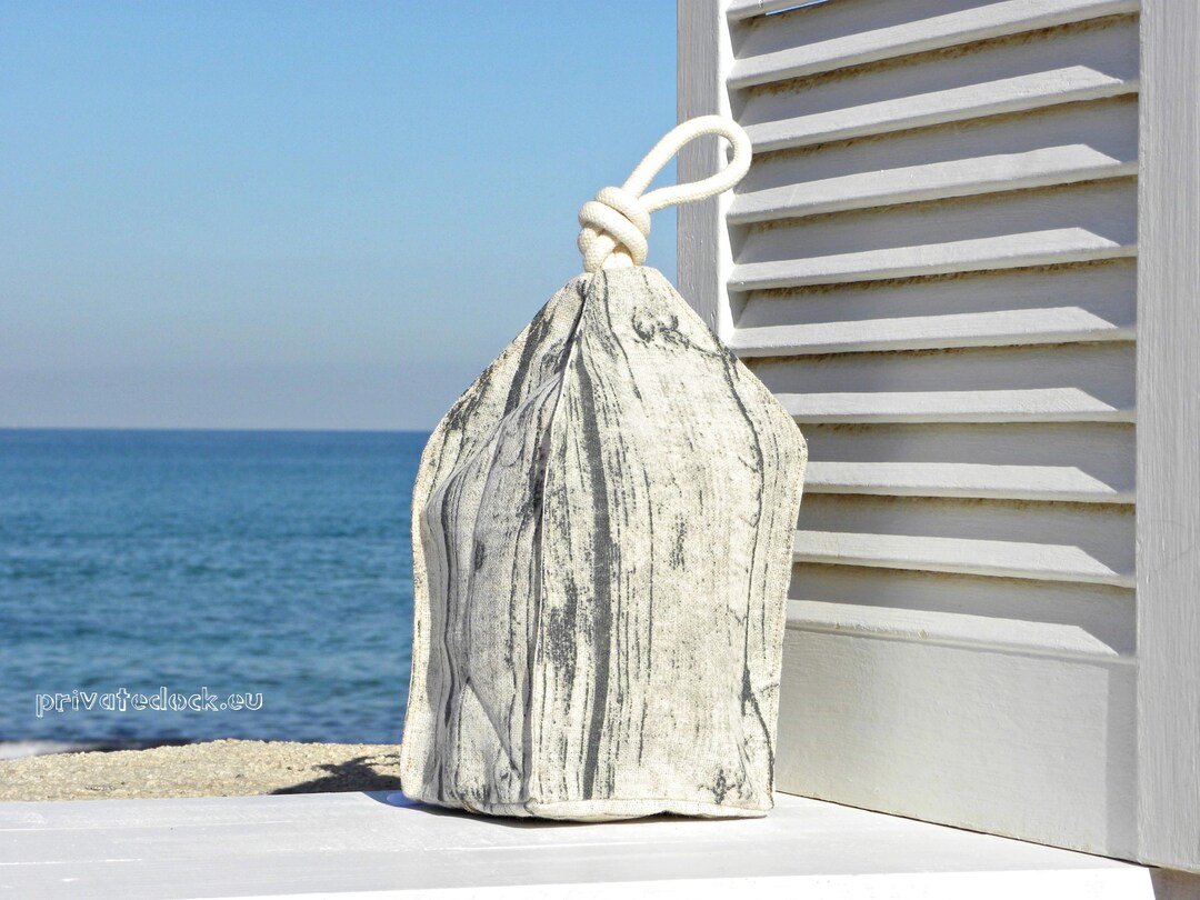 Door Stopper Buoy Coastal Decor, Lobster Buoy, Wood Print, Fabric Buoy ...