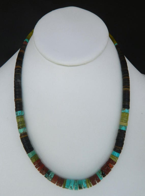 Native American Santo Domingo Natural Turquoise Pipes… - Gem