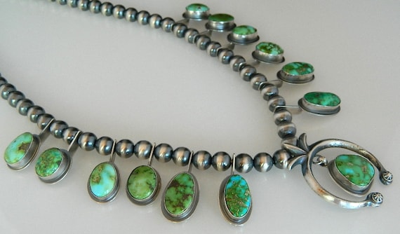Native American Navajo Sonoran Gold Turquoise Sterlin… - Gem