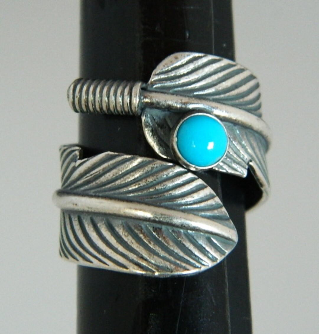 Native American Navajo Turquoise Heavy Gauge Sterling Silver Adjustable ...