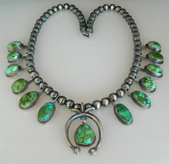Native American Navajo Sonoran Gold Turquoise Sterlin… - Gem
