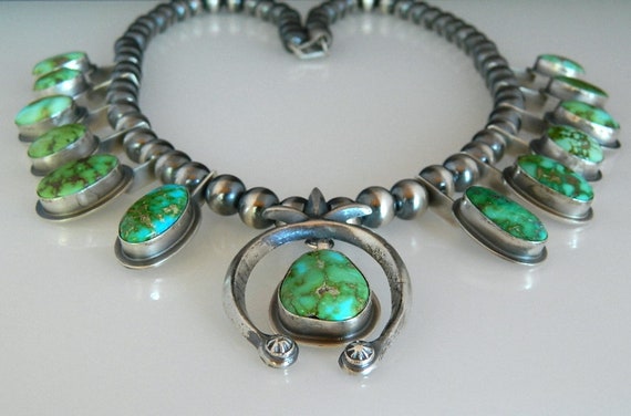 Native American Navajo Sonoran Gold Turquoise Sterlin… - Gem