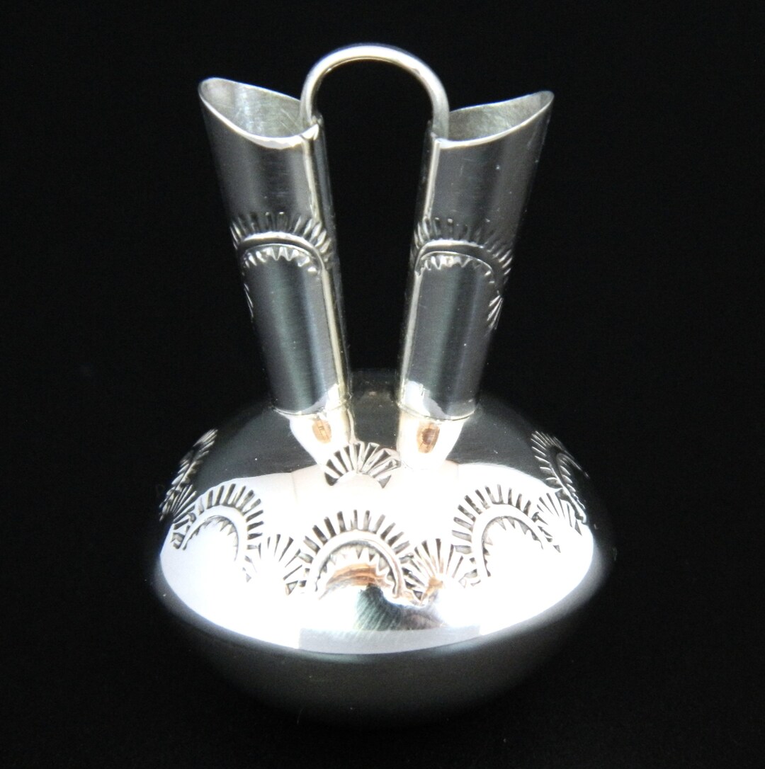 Native American Navajo Hand Stamped Sterling Silver Handmade Wedding ...