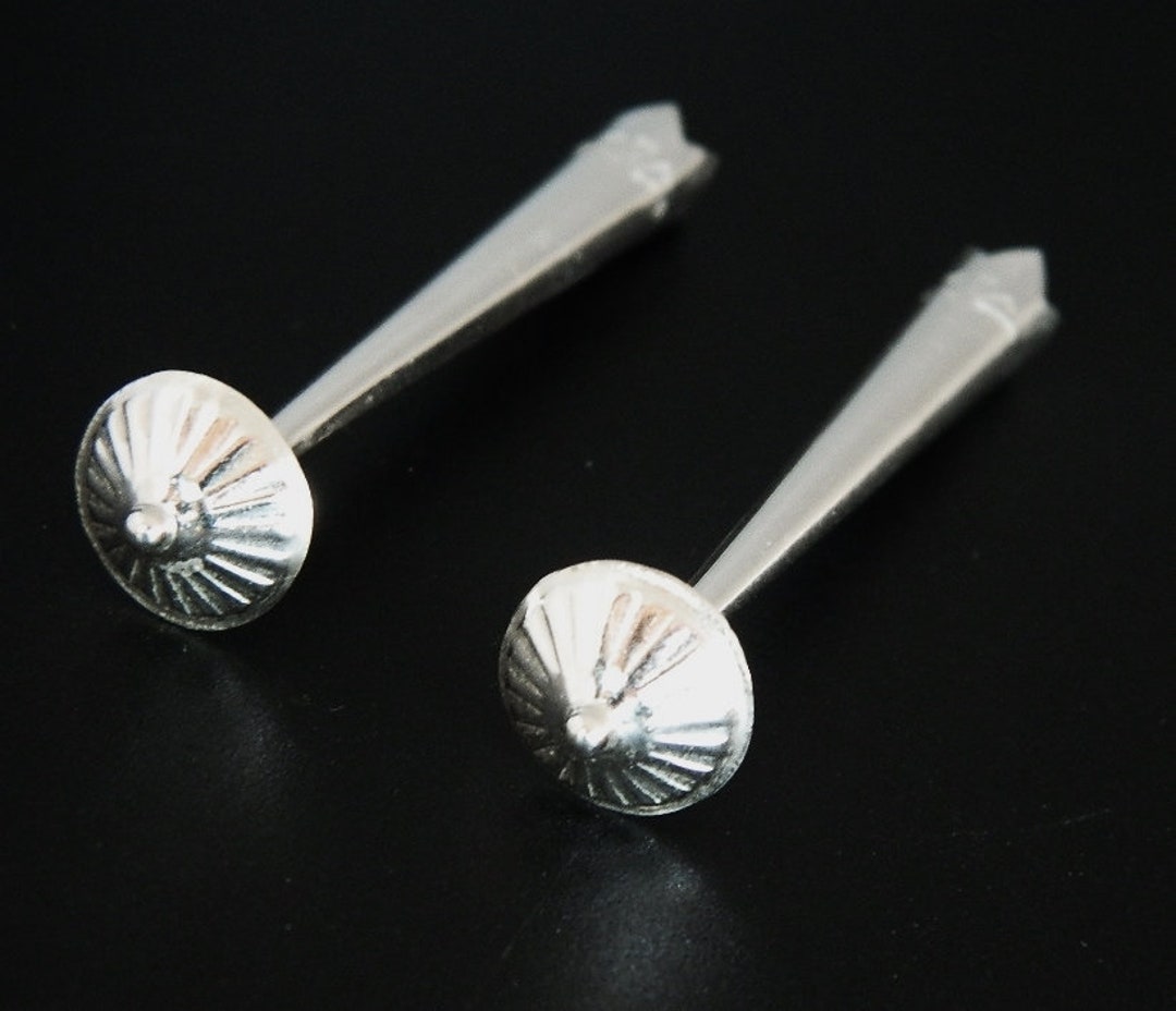 Native American Navajo Hand Stamped Sterling Silver Fluted Long Bolo ...