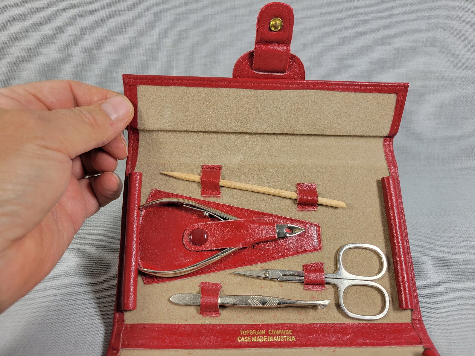 Vintage Griffon Manicure Set – Red Leather Case, Made in Germany - Etsy