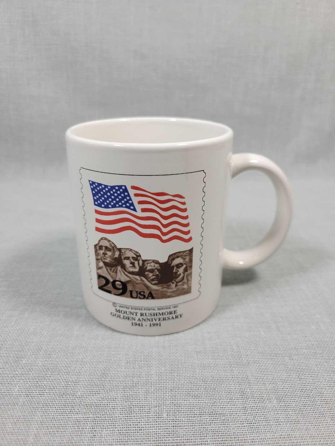 RARE Vintage Commemorative Souvenir Mug Mount Rushmore Golden ...