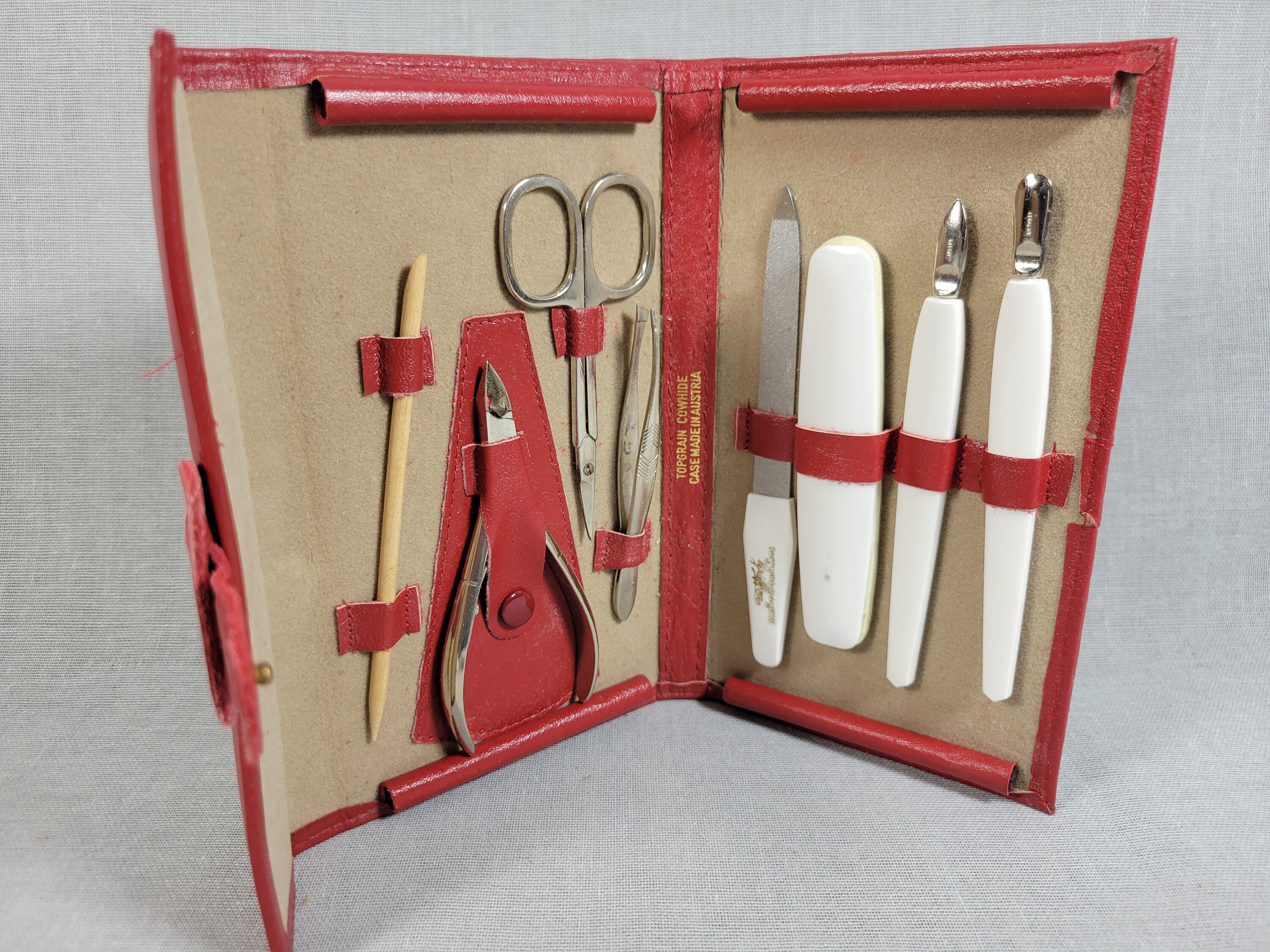 Vintage Griffon Manicure Set – Red Leather Case, Made in Germany - Etsy
