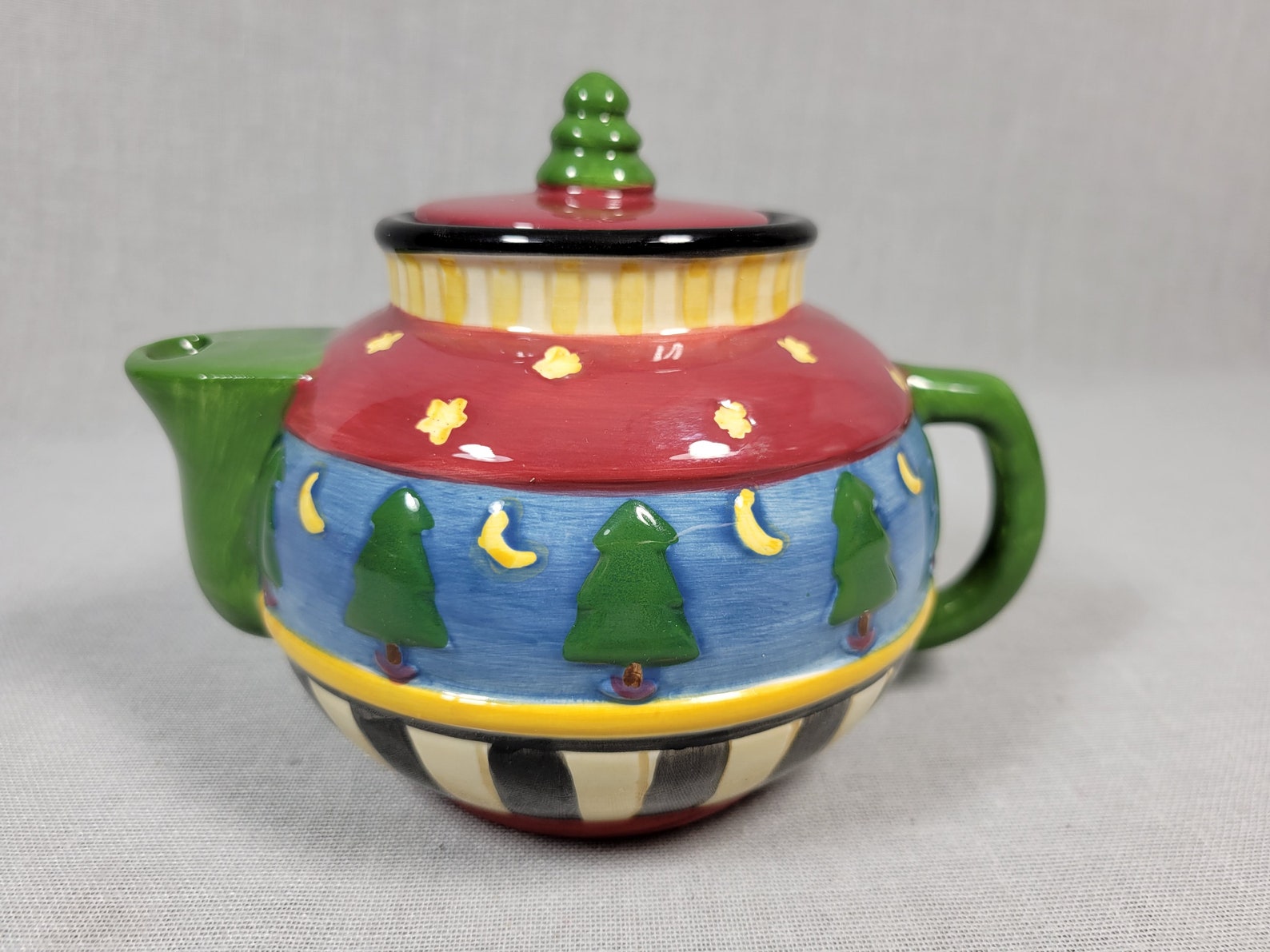 Debbie Mumm Sakura China Mini Teapot Christmas Pine Trees - Etsy