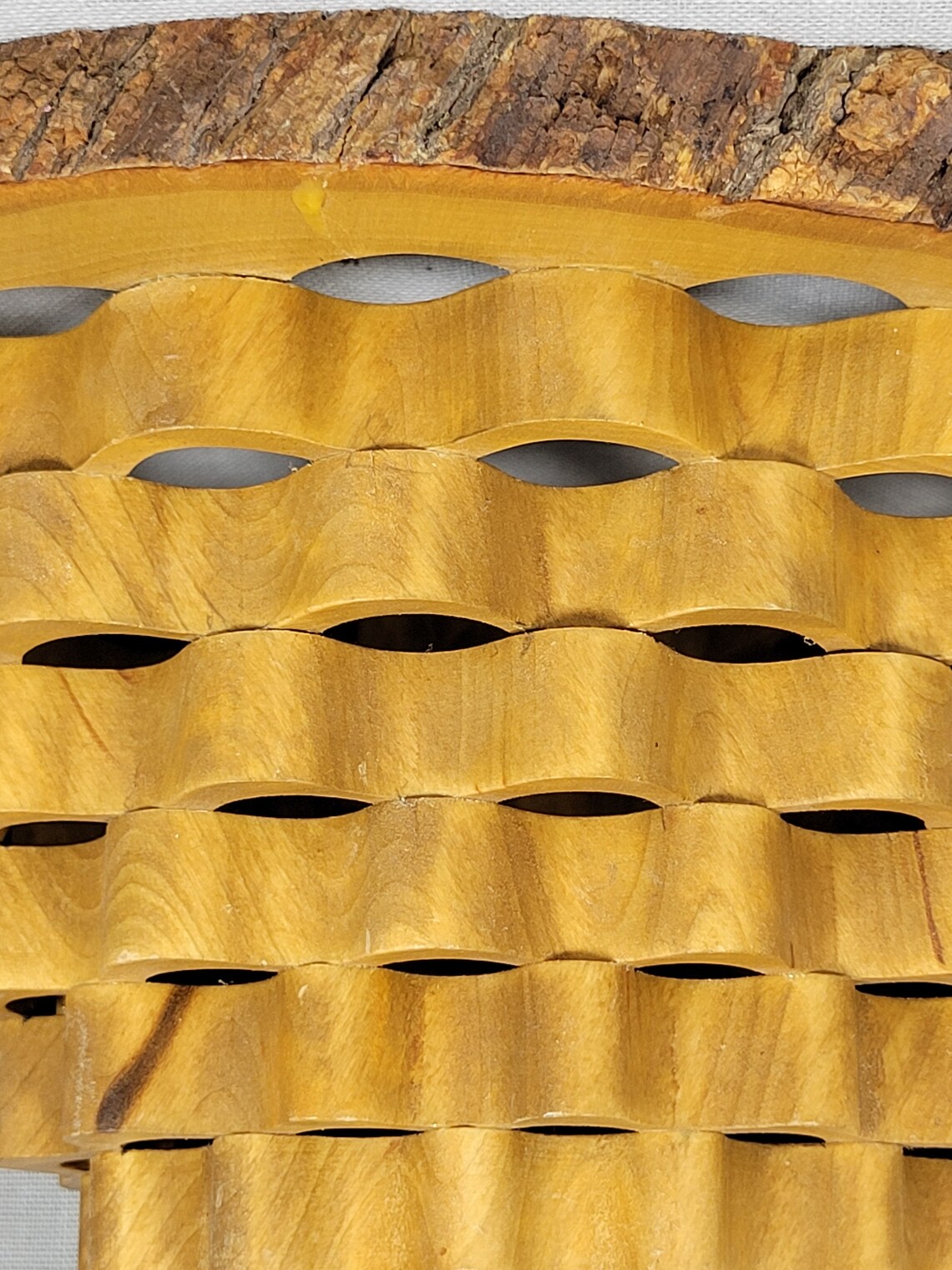 Unique Scroll Saw Basket W/ Live Edge Rim Hand Crafted - Etsy