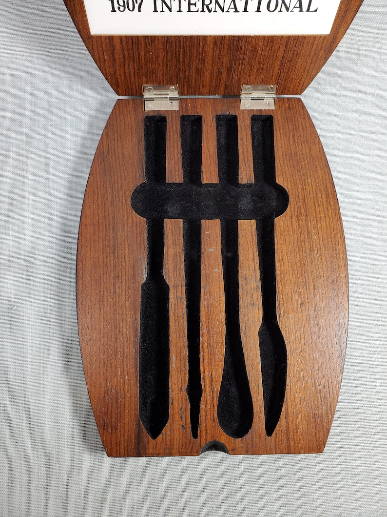 MCM Bar Tools in Wood Case W/ Inlay 1907 International - Etsy