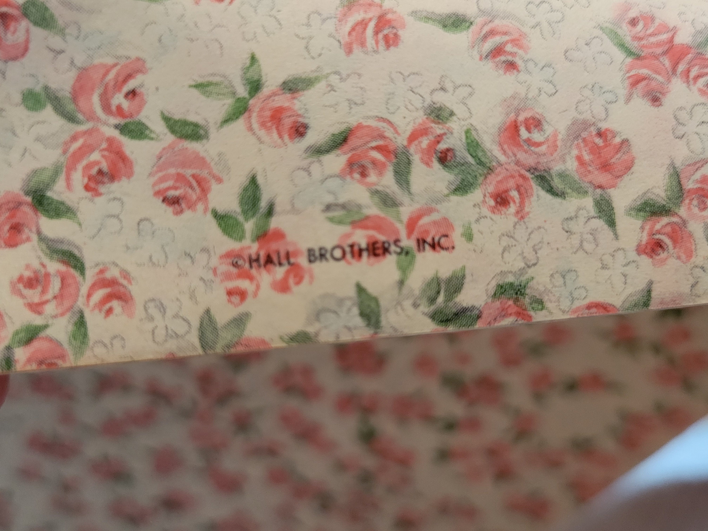 Hall Brothers Inc Gift Wrap + Hallmark Wrapping Paper - Pink Floral ...