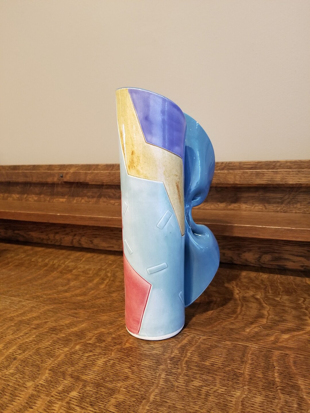 Demery Studio Art Pottery Vase - Dated 1991 - Geometric Southwest ...