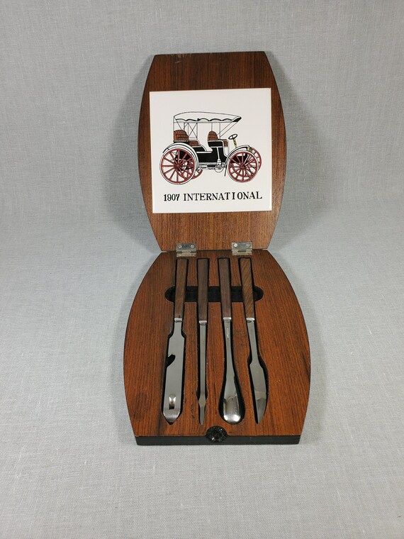 MCM Bar Tools in Wood Case W/ Inlay 1907 International - Etsy
