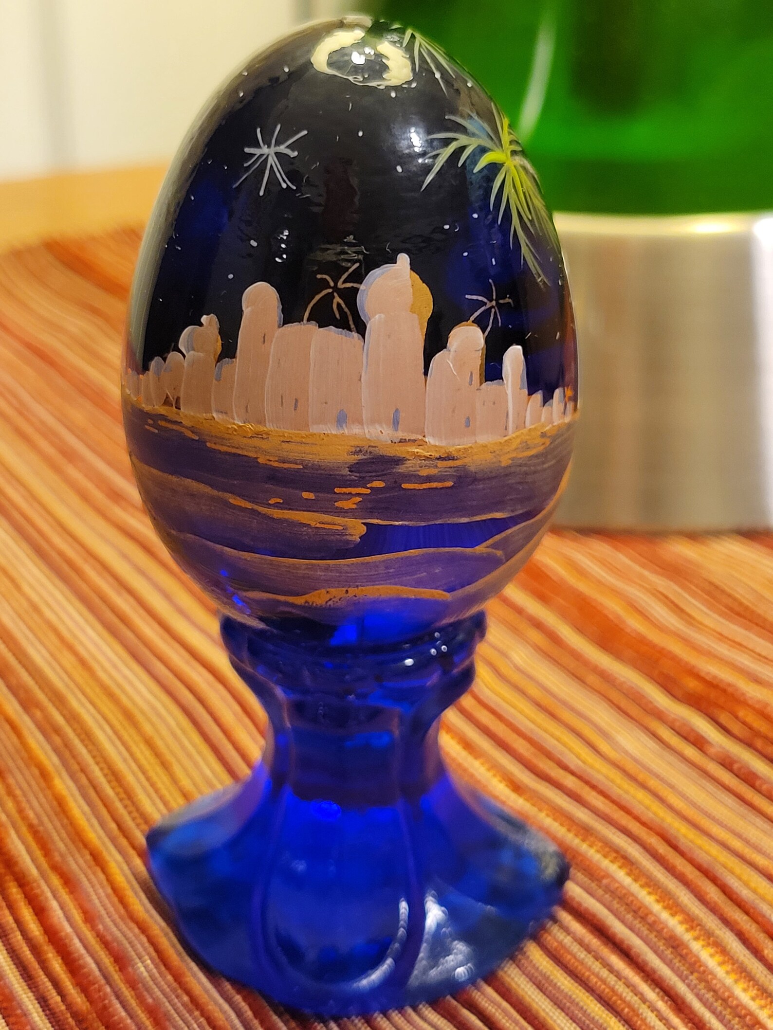 RARE Vintage Fenton Cobalt Blue Egg Three Wise Men - Etsy