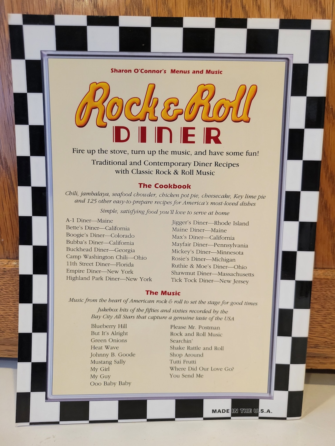 Rock & Roll Diner Sharon O'connor Menus and Music - Etsy
