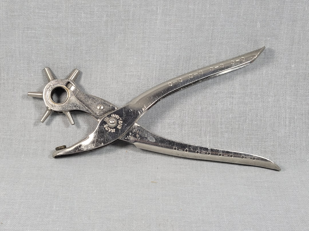 Vintage Revolving Leather Hole Punch Five Sizes Rotating Wheel Leather ...