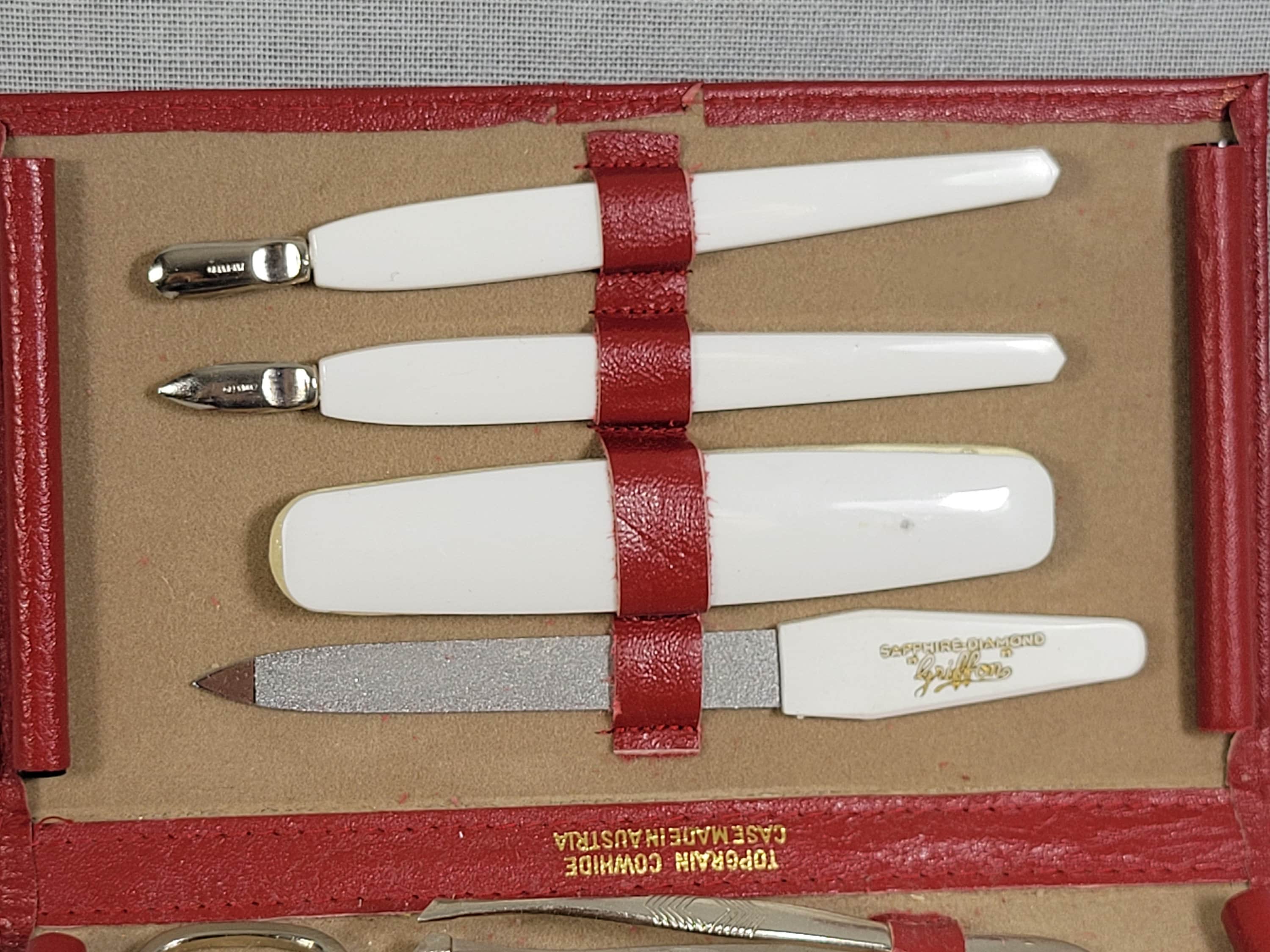 Vintage Griffon Manicure Set – Red Leather Case, Made in Germany - Etsy