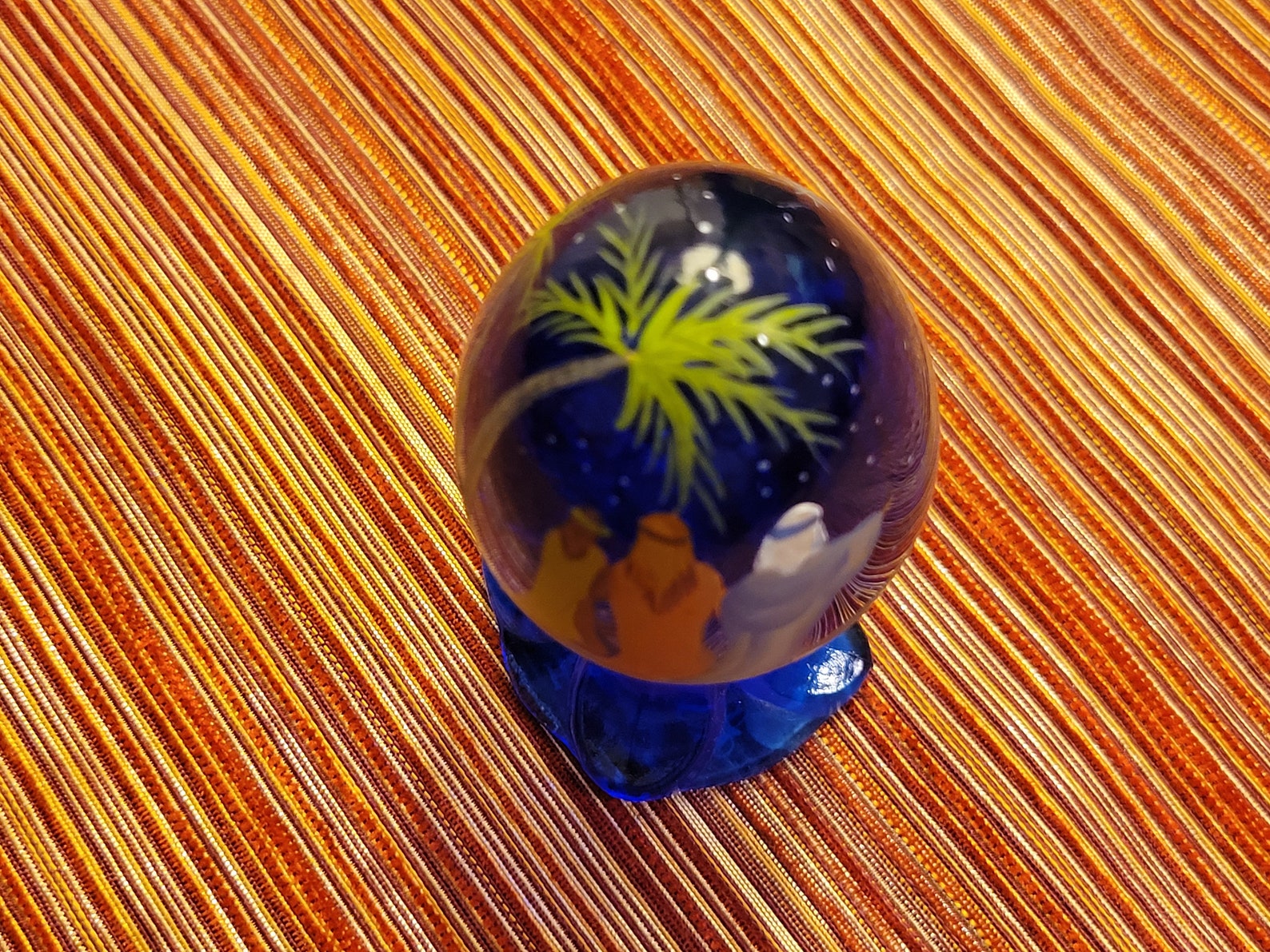 RARE Vintage Fenton Cobalt Blue Egg Three Wise Men - Etsy