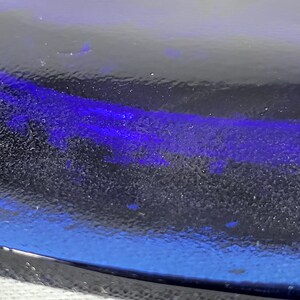 Decorative Indigo Blue Fused Glass Plate W/ Gold Star Recessed in ...