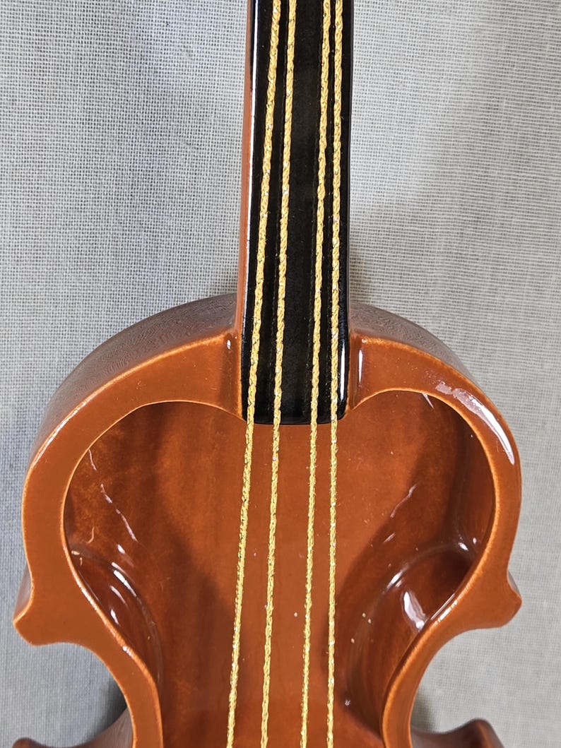 Red Wing Pottery Violin Fiddle Wall Pocket Planter 907 - Brown Red ...
