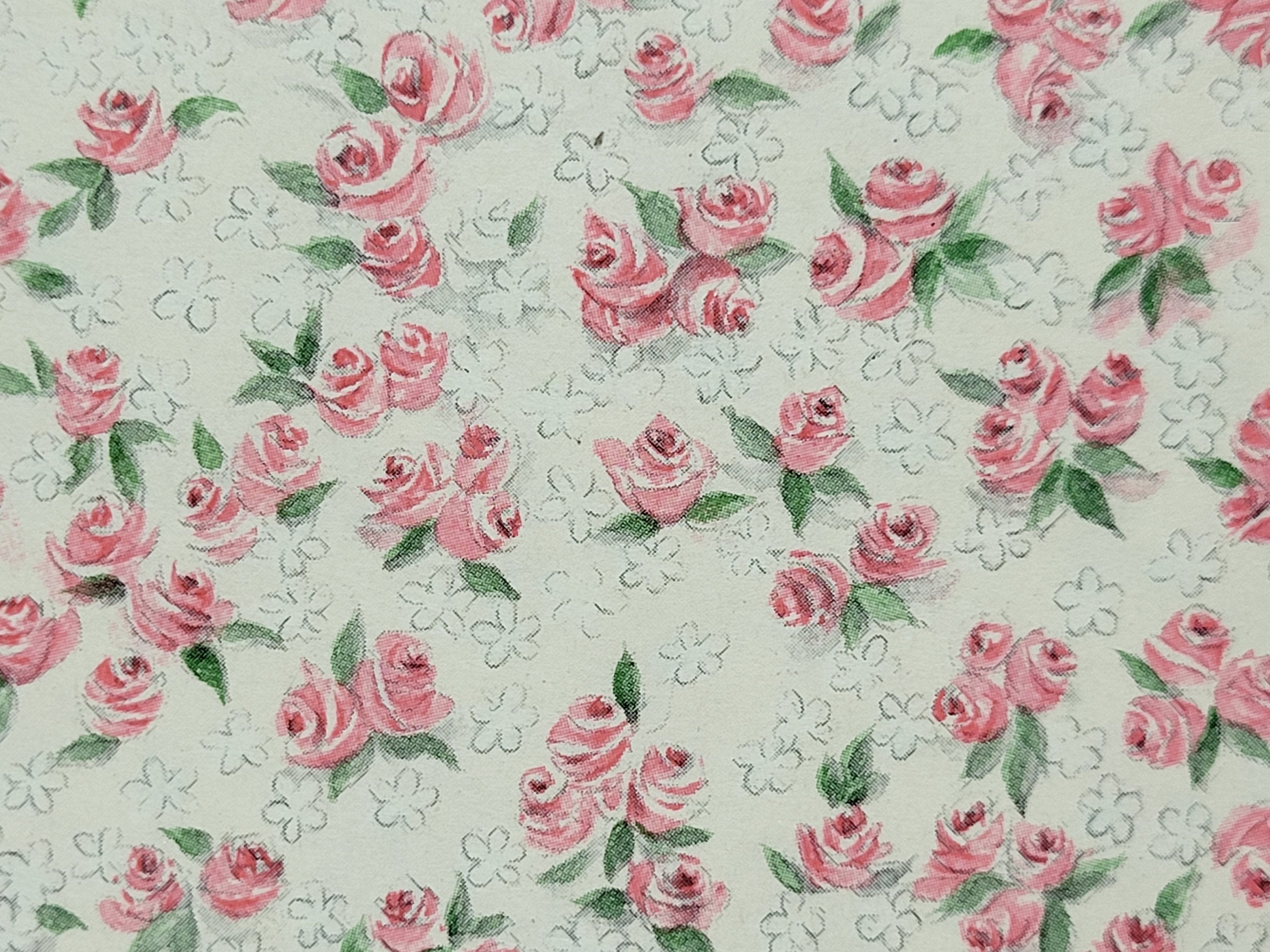 Hall Brothers Inc Gift Wrap + Hallmark Wrapping Paper - Pink Floral ...