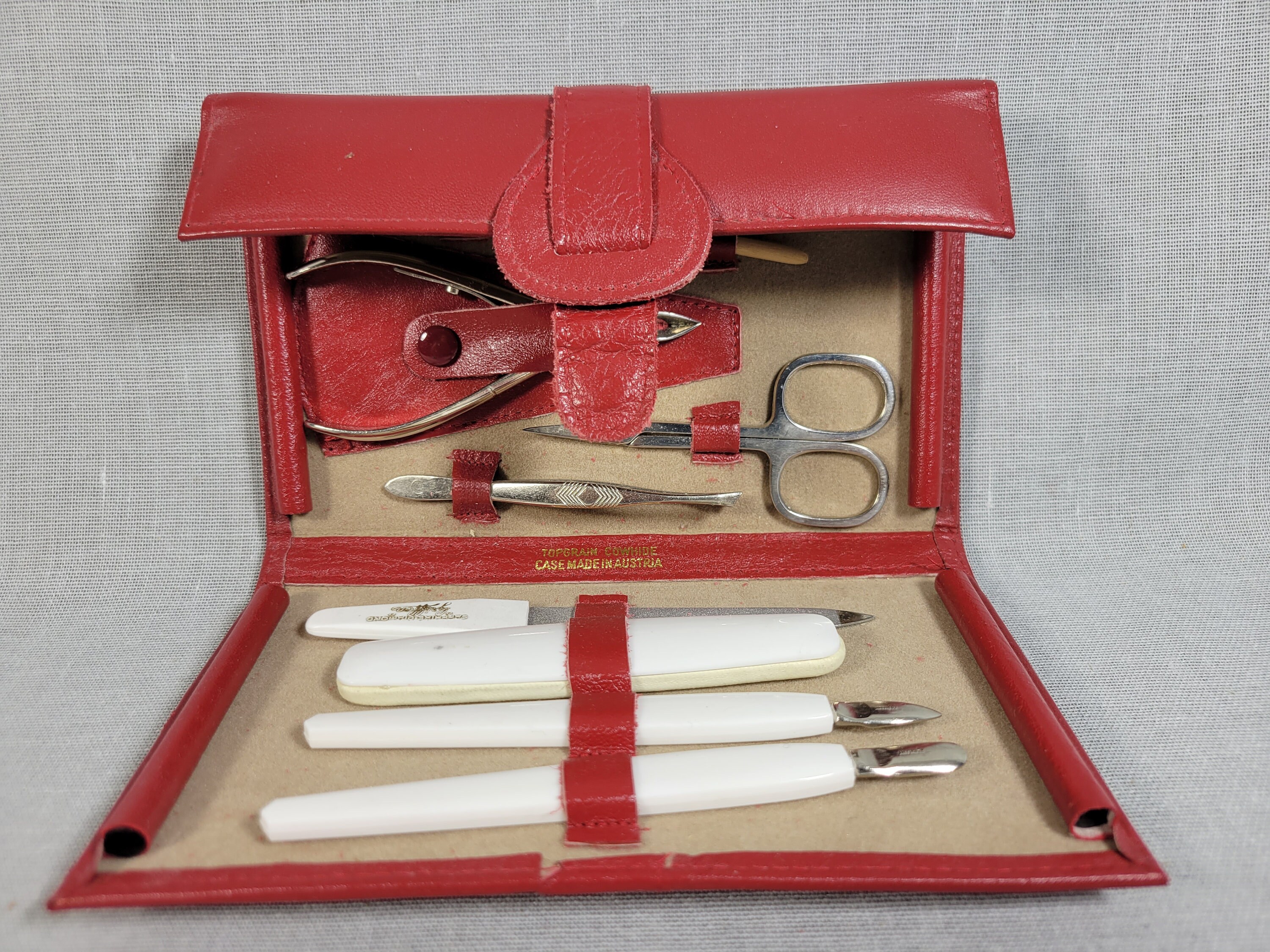 Vintage Griffon Manicure Set – Red Leather Case, Made in Germany - Etsy