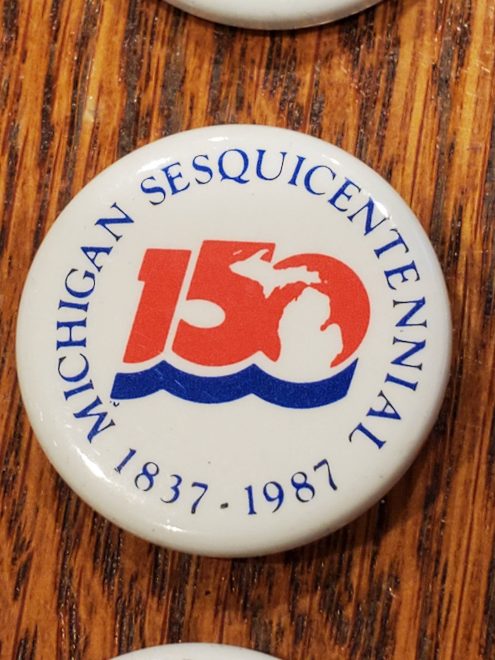 Michigan Sesquicentennial Button Pinback 1837-1987 150 Years - Etsy