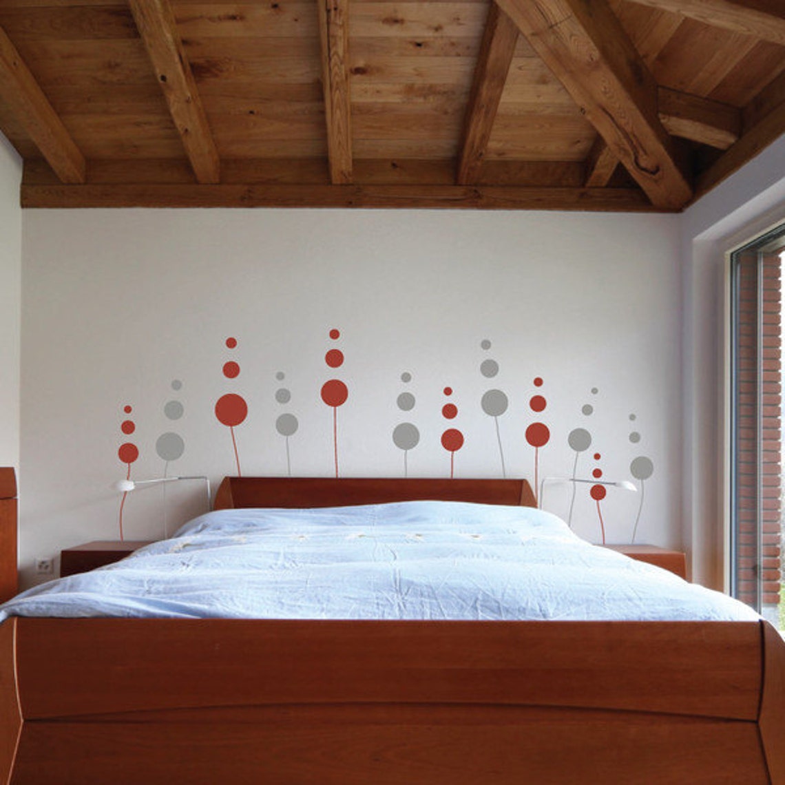 Abstract Wall Stickers Decorative Flowers Wall Vinyls Living - Etsy