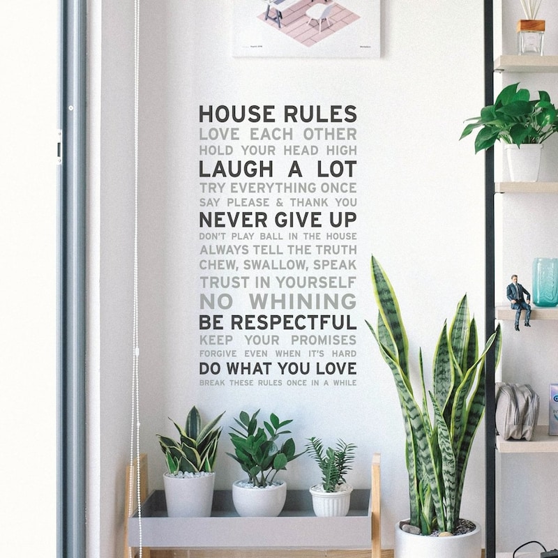 Family Rules Decal - Etsy
