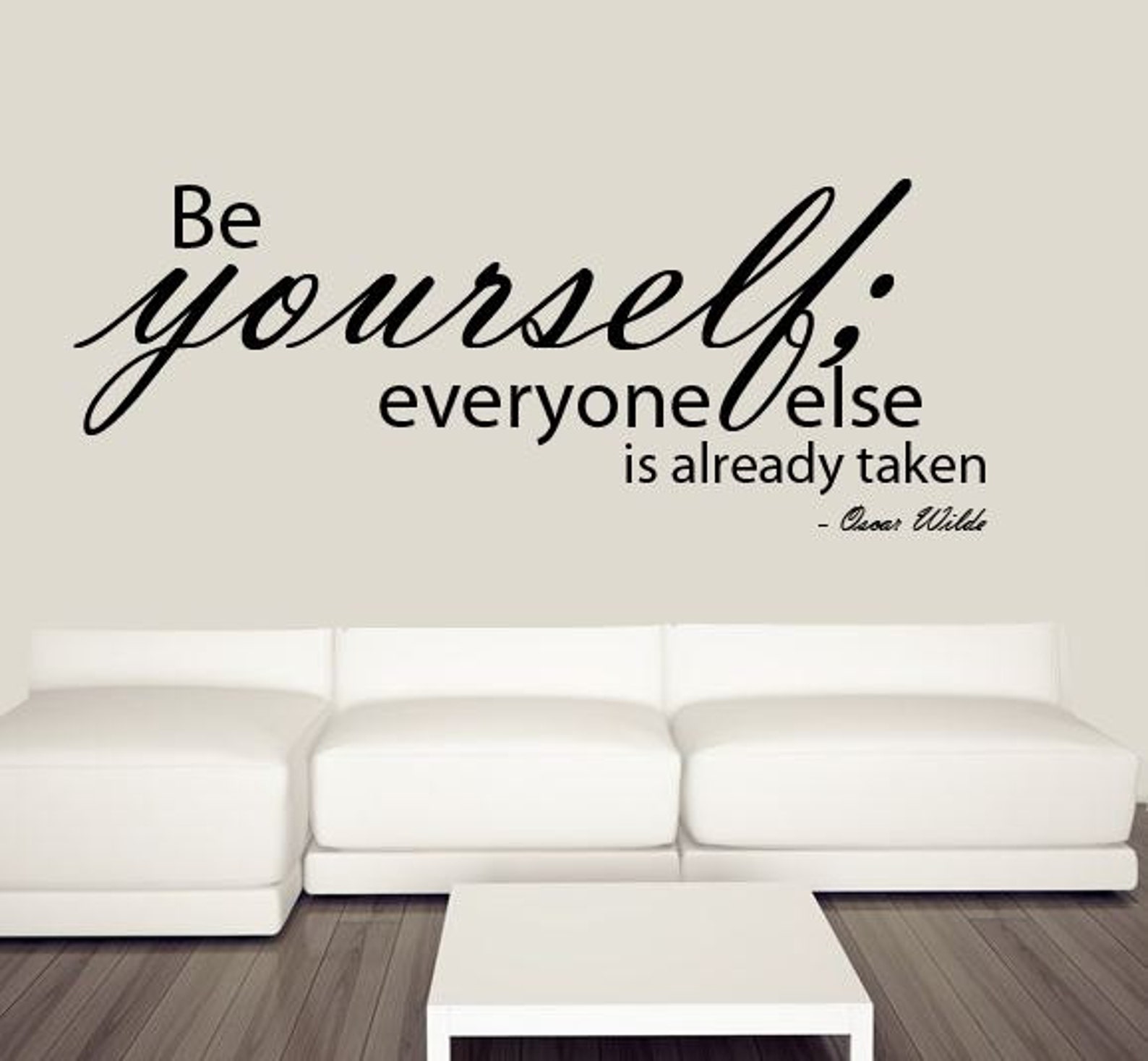 Be Yourself Wall Sticker Famous Quote Mural Words Lettering ...