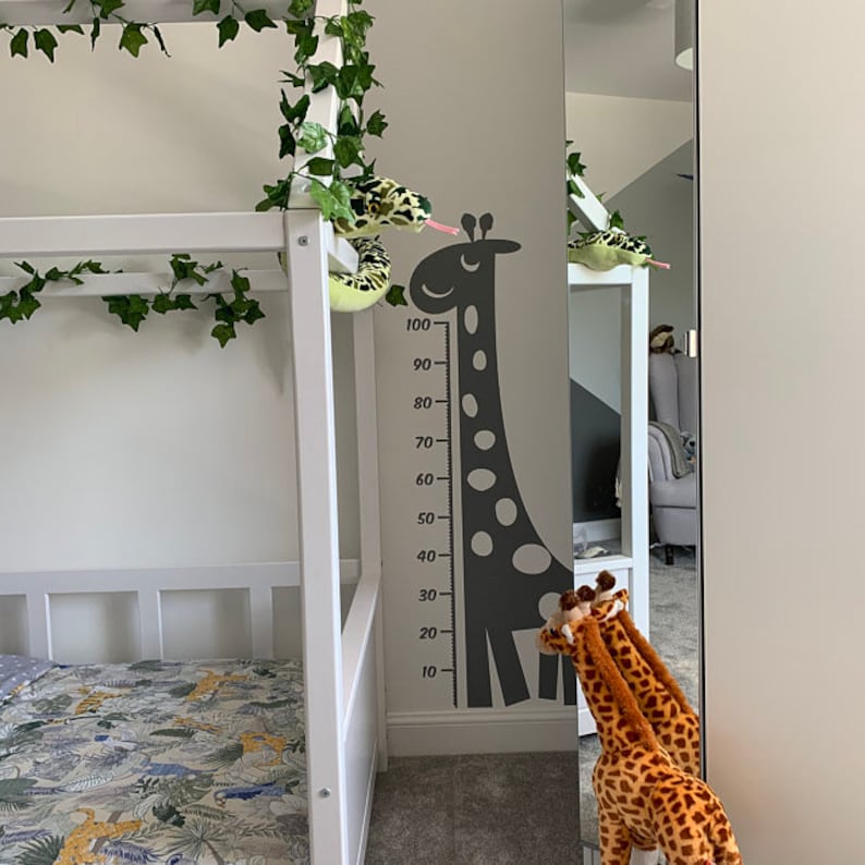 Childrens Measuring Giraffe Wall Decal - Childrens Wall Sticker - Etsy